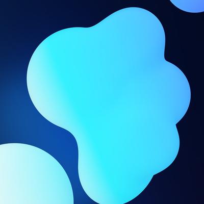 Abstract Blue Neon Cloud Background - KDE Store