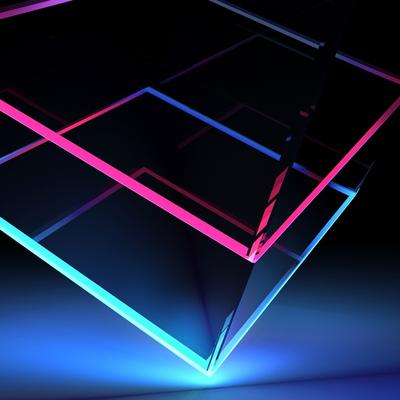 Glare Blue and Purple Line Abstract Design - KDE Store