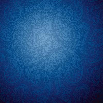 blue floral wall pattern-Abstract art design w.. - KDE Store