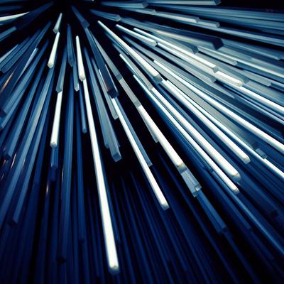 Blue 3D Shapes Pipes Abstract Art Design - KDE Store