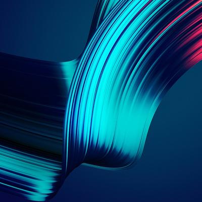 Neon Glare Lines Waves Abstract Art - KDE Store