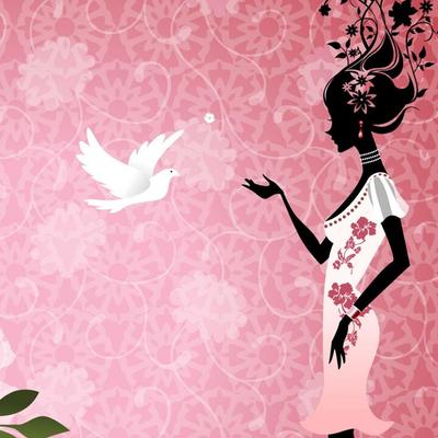 girl dove-Abstract art design wallpaper - KDE Store