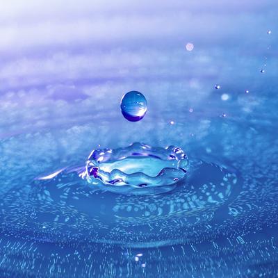 Blue abstract transparent water drops closeup - KDE Store