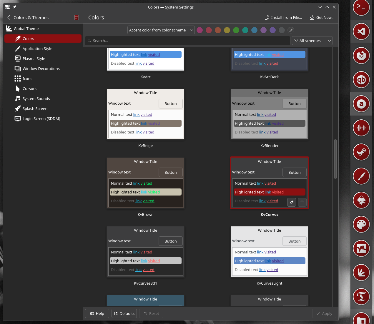 Monochrome Icons Using the Plasma Theme Color Scheme - KDE Store