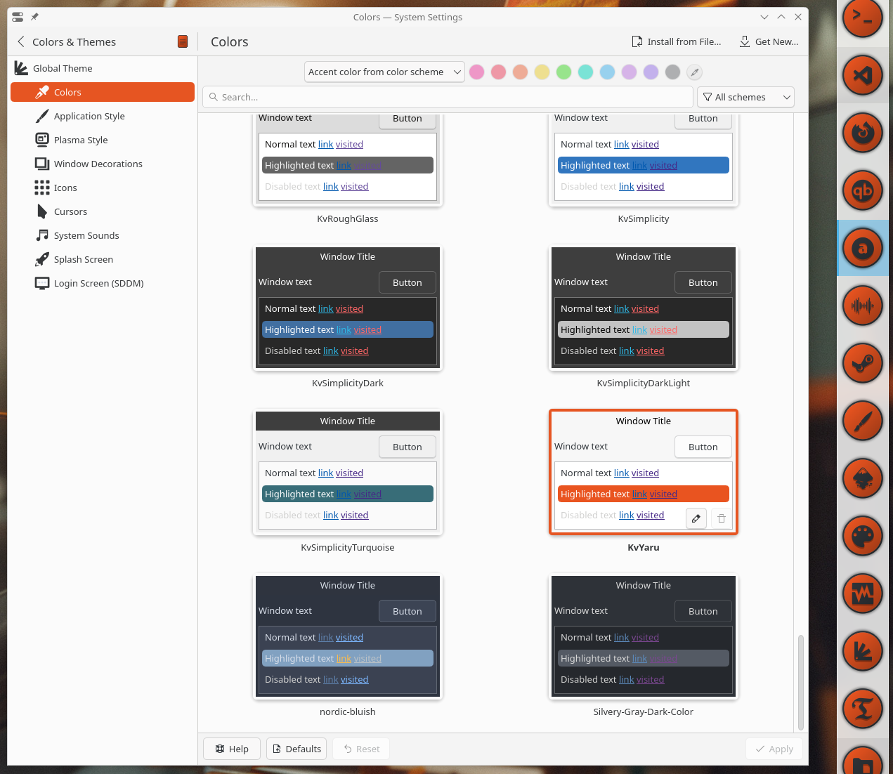 Monochrome Icons Using the Plasma Theme Color Scheme - KDE Store