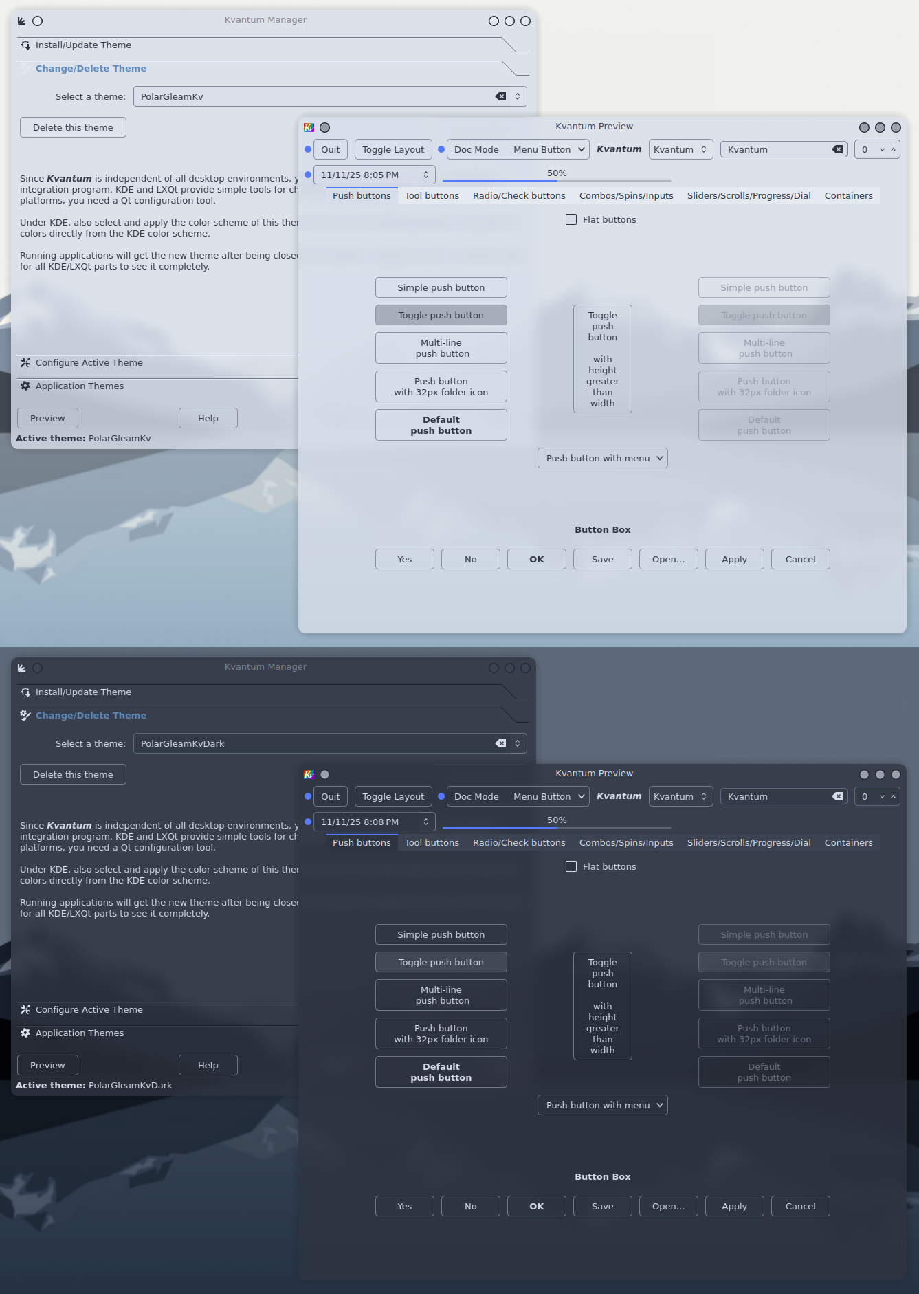 Polar Gleam Plasma 6 Kvantum Theme - KDE Store