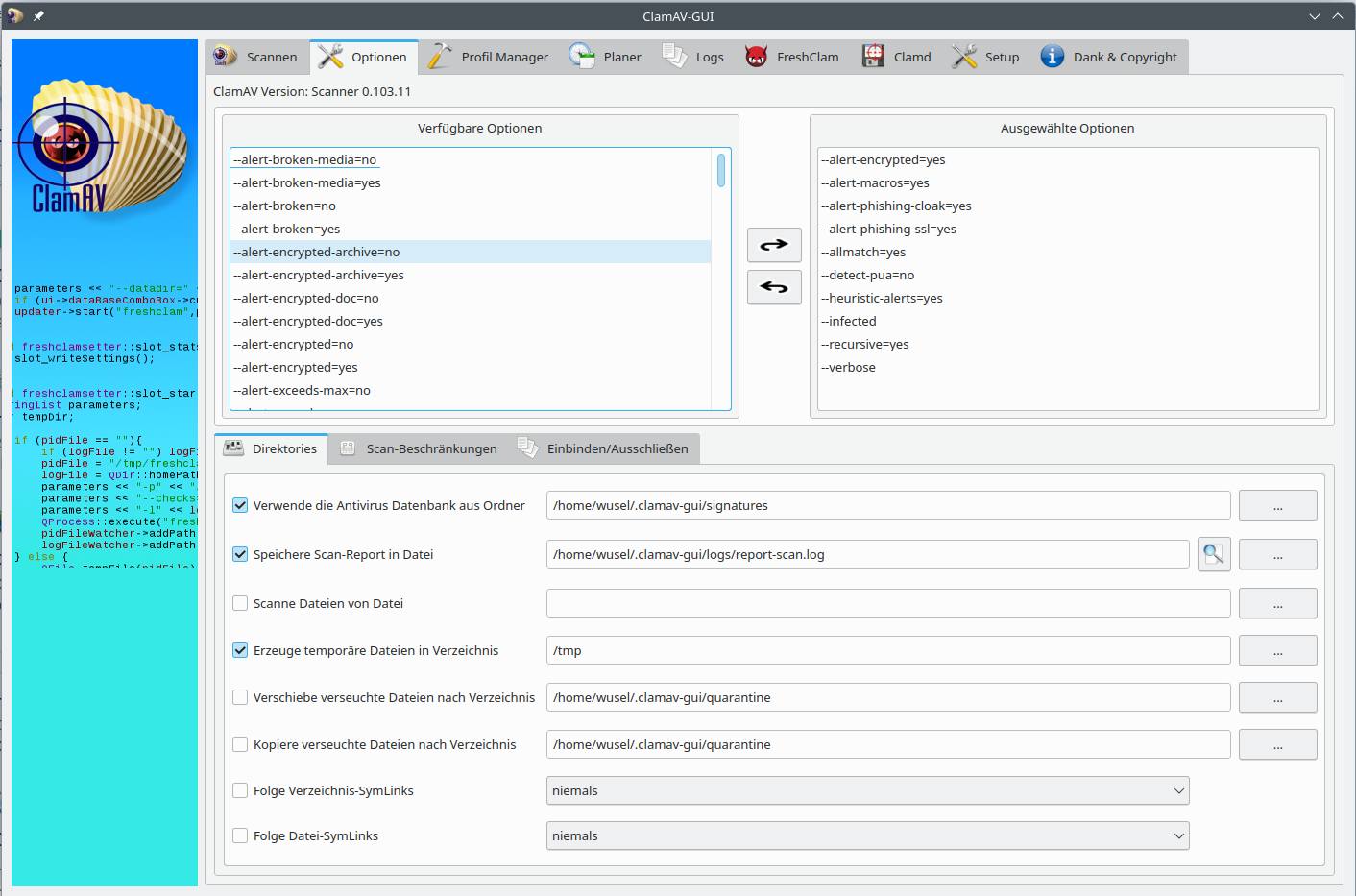 ClamAV-GUI - KDE Store
