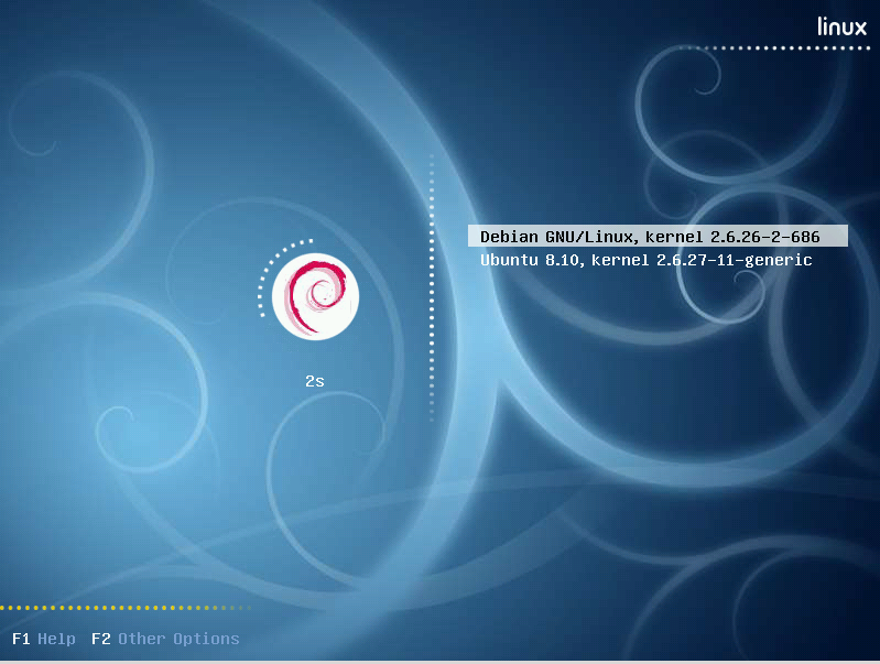 Blue curl gfxboot theme - KDE Store
