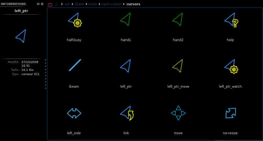 Neon Cursor by FRUiT - KDE Store