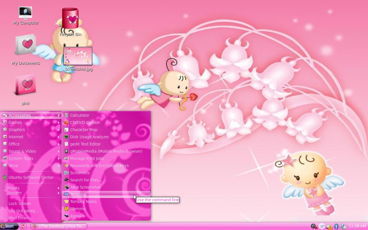 Pink Baby Angels Background