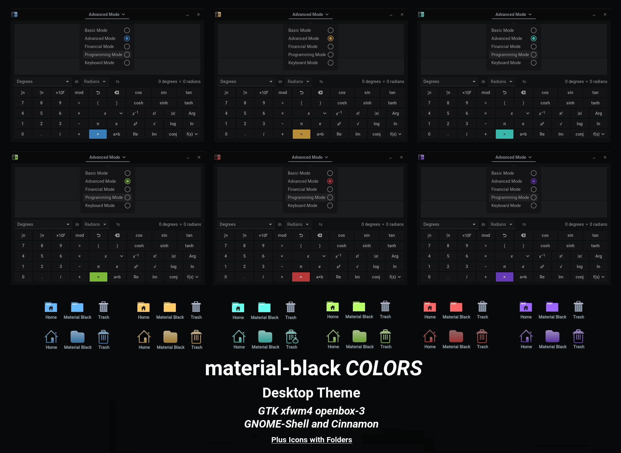 material-black COLORS Complete Desktop [new GTK-4.0 added] - KDE Store