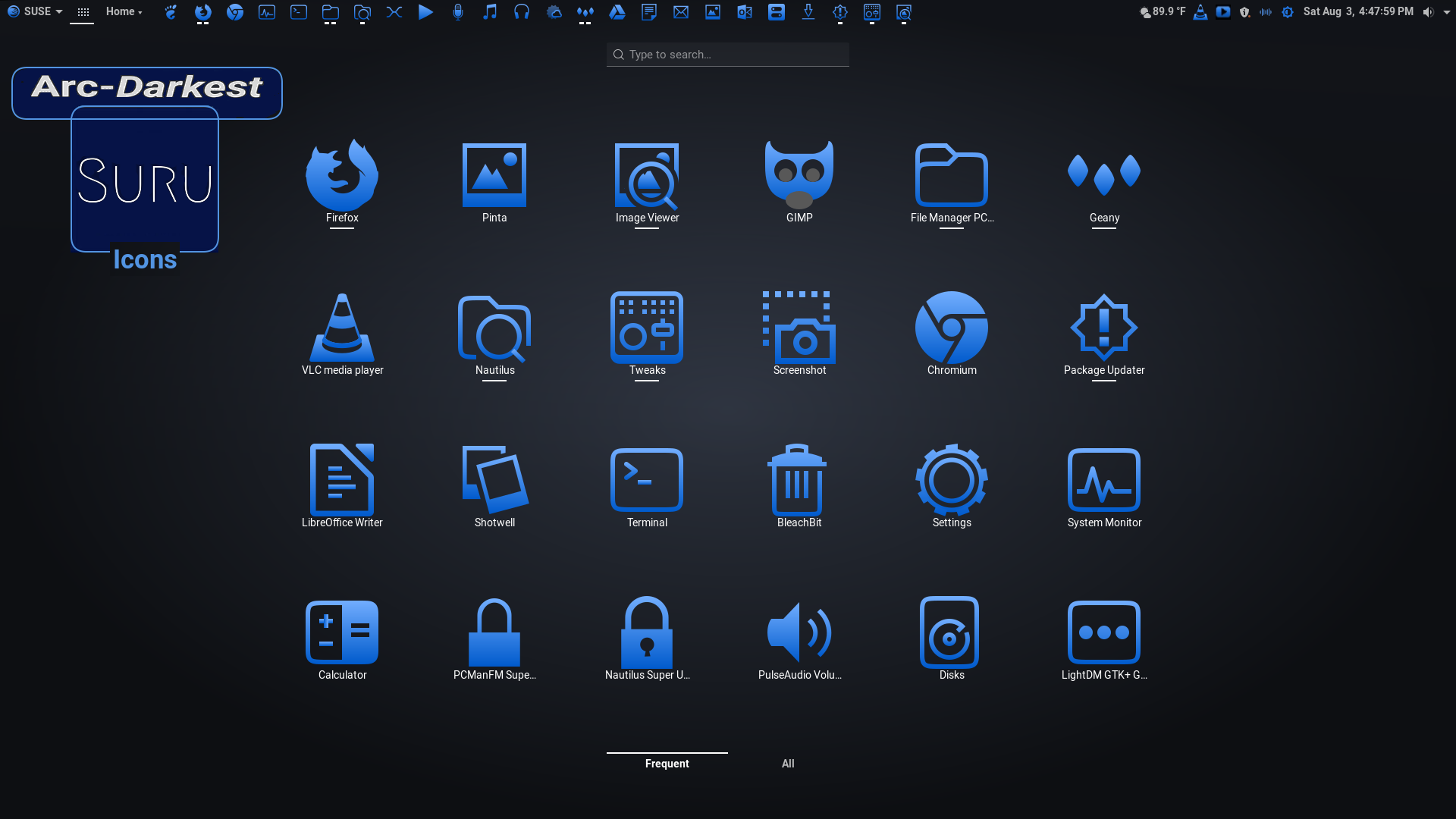 Arc-Darkest Complete Desktop [GS-3.38 version added] - KDE Store