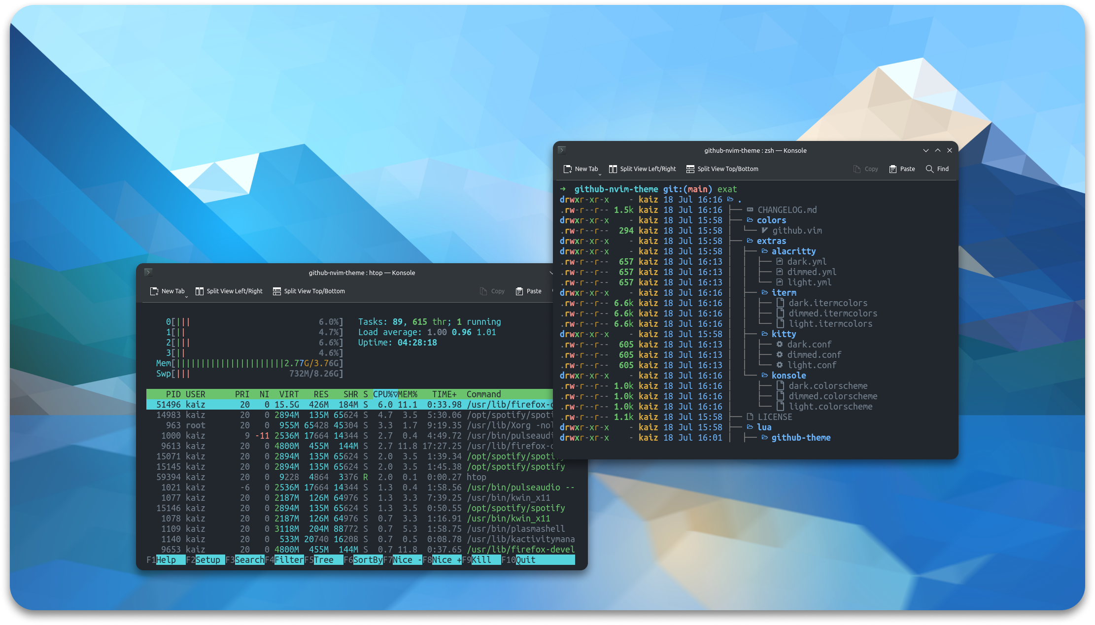 GitHub Dimmed - KDE Store