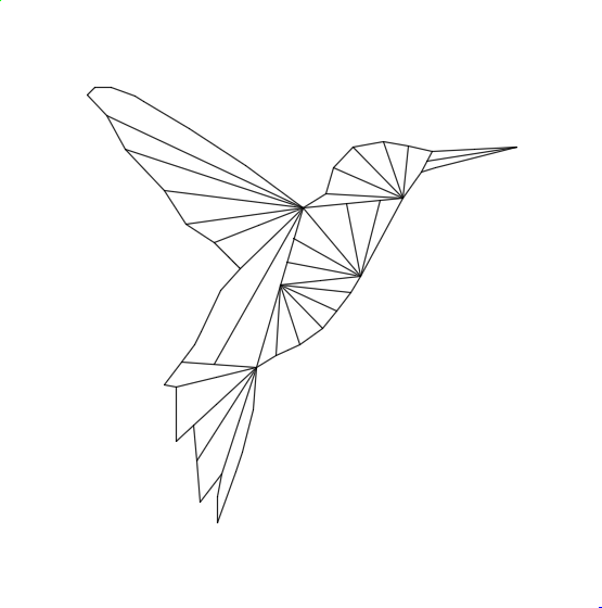 Geometric Bird Drawing
