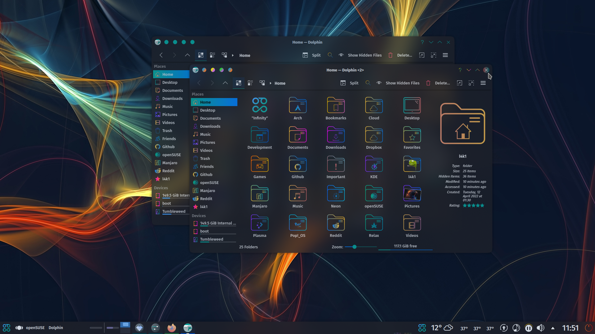 Infinity-Blur-Aurorae - KDE Store