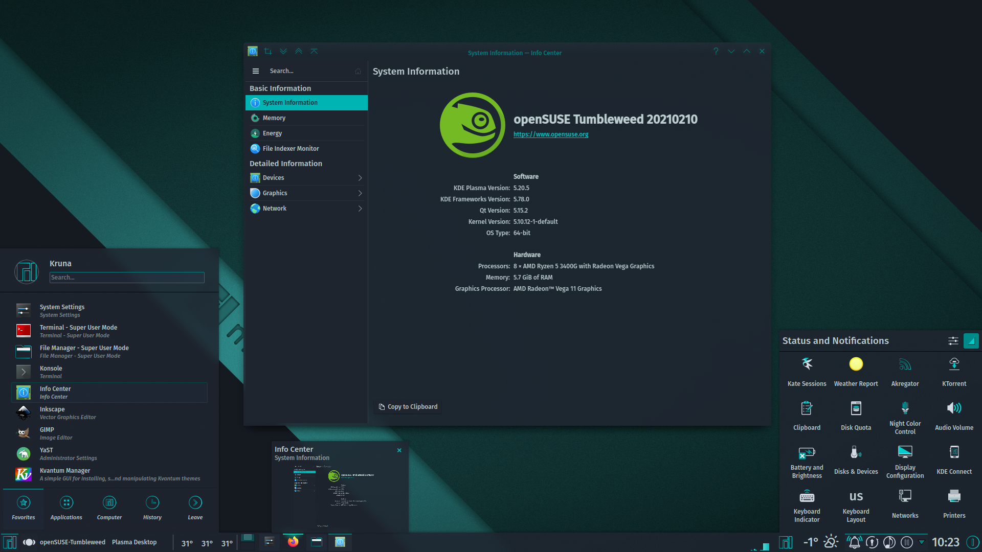 Manjaro-Cyan-Kvantum - KDE Store