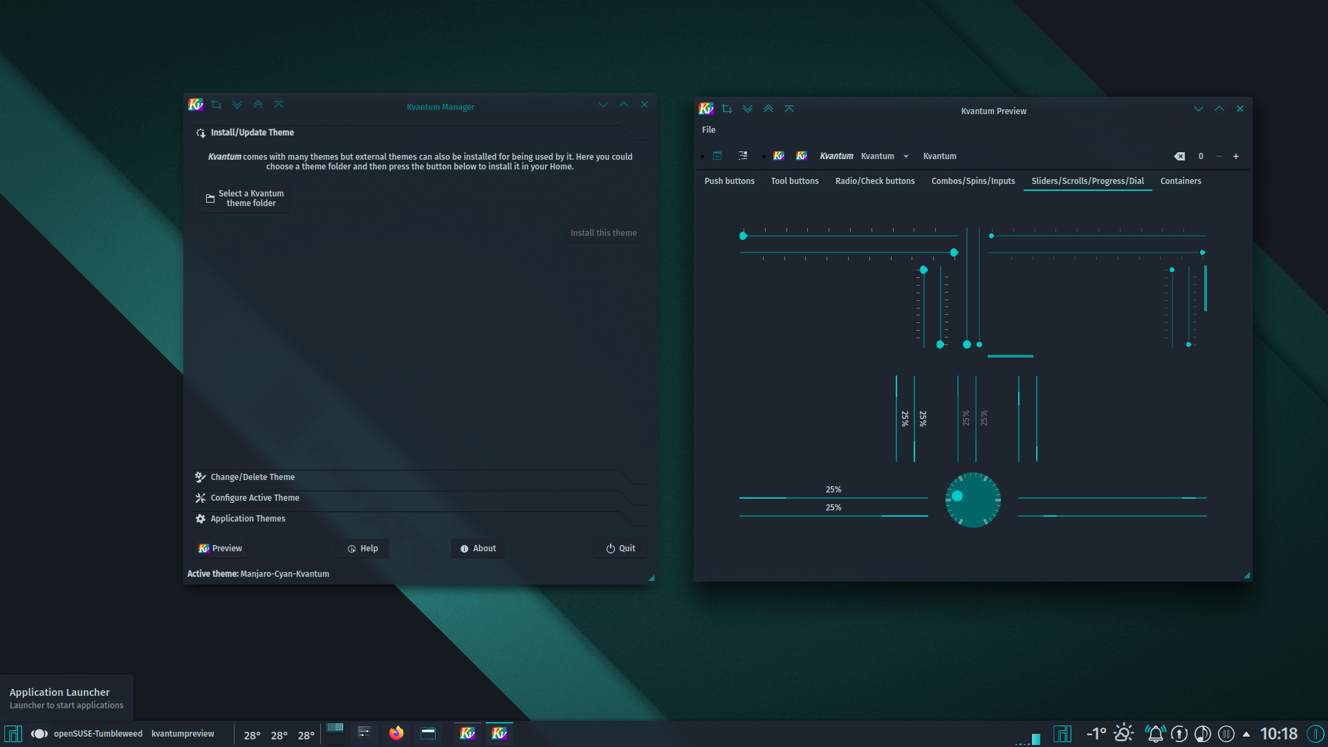 Manjaro-Cyan-Kvantum - KDE Store