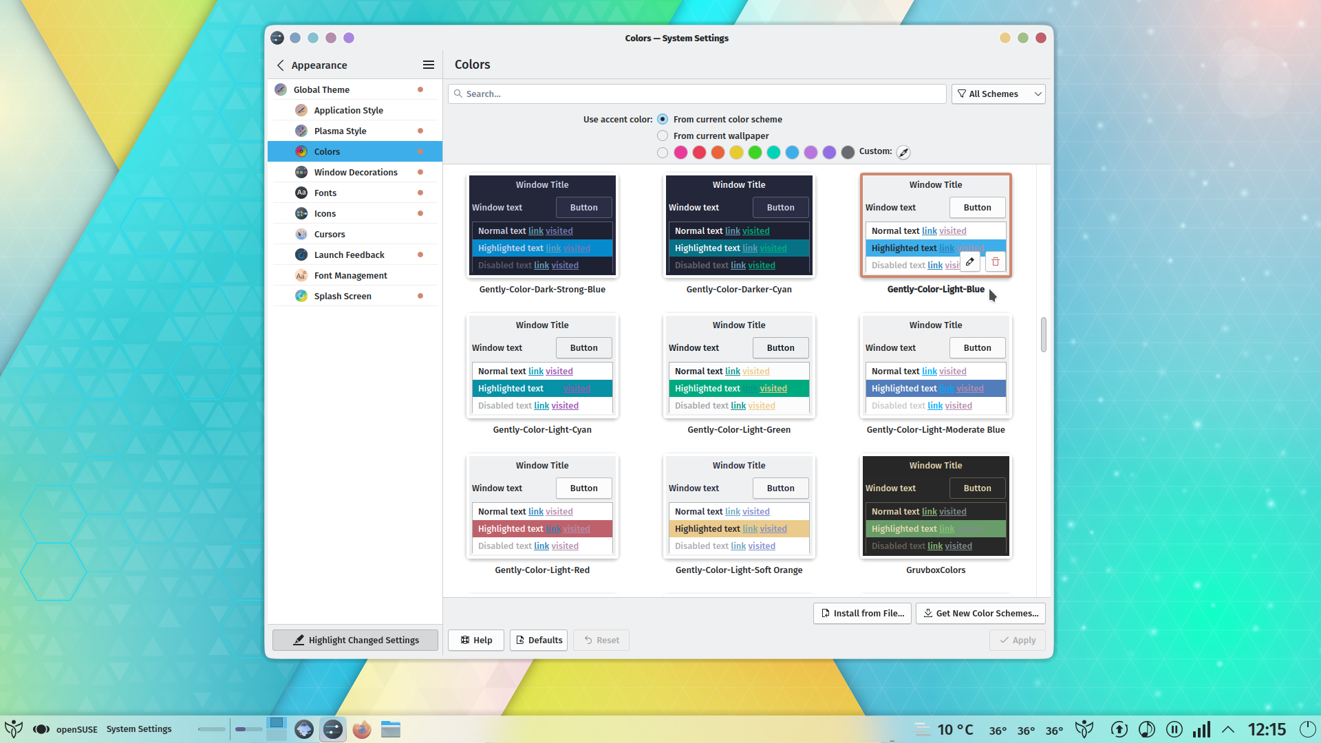 Gently-Light-Colorschemes - KDE Store