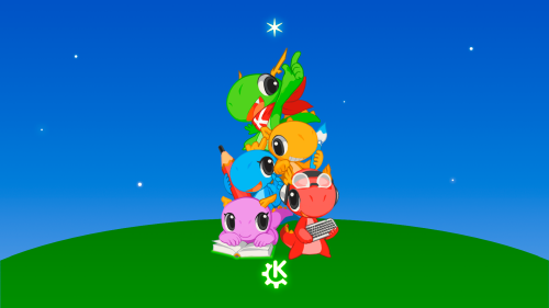 Konqi and Friends Wallpaper - KDE Store