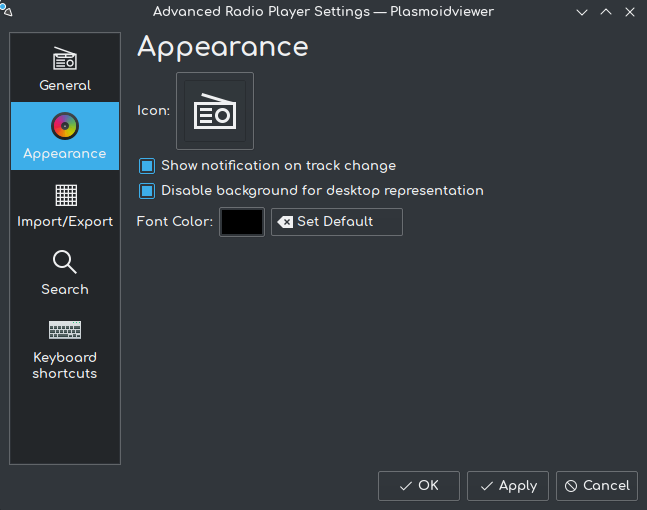 Advanced Radio Player - KDE Store