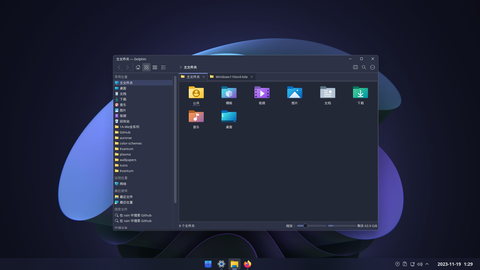 Windows11-Nord Global Theme - KDE Store