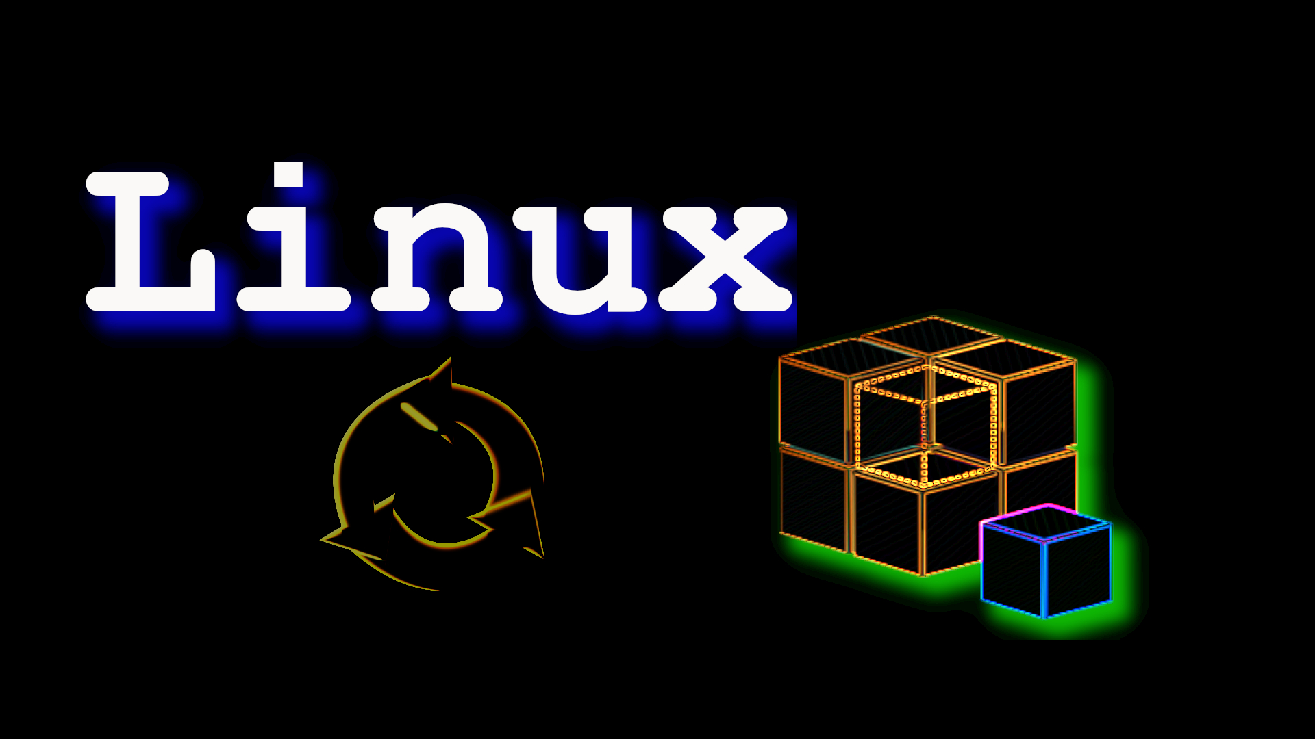 Black Linux Neon Wallpaper - KDE Store