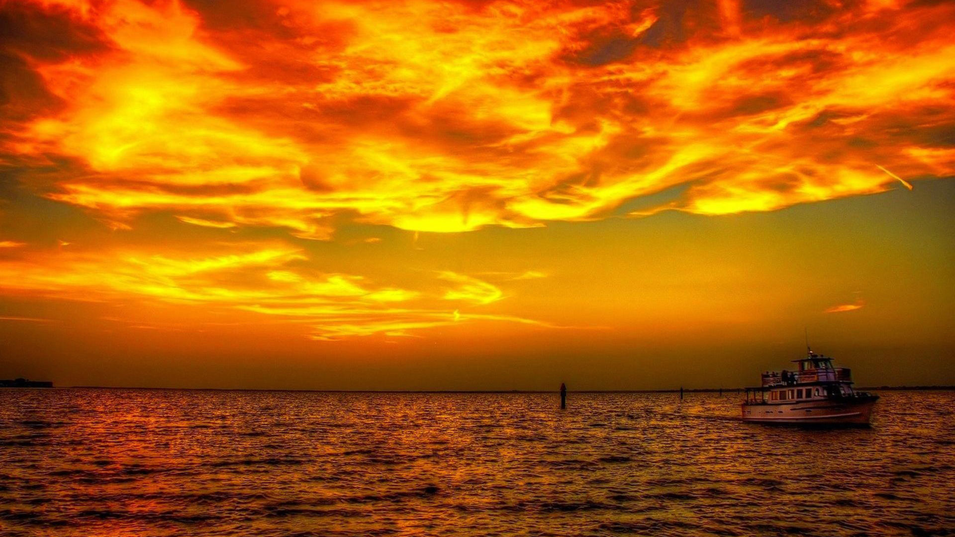 Fishing Sunset Wallpaper