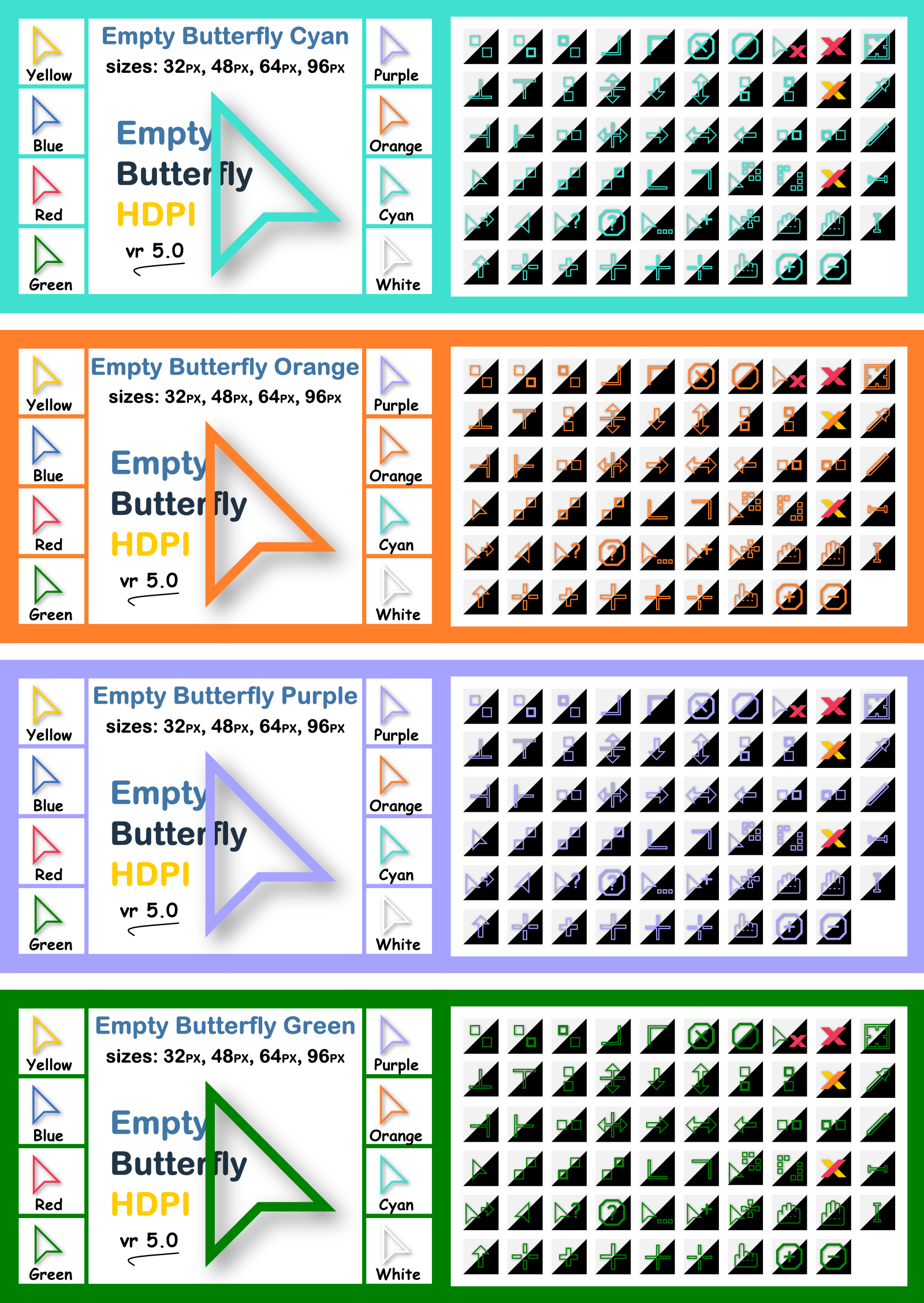 Empty Butterfly Cursor - KDE Store