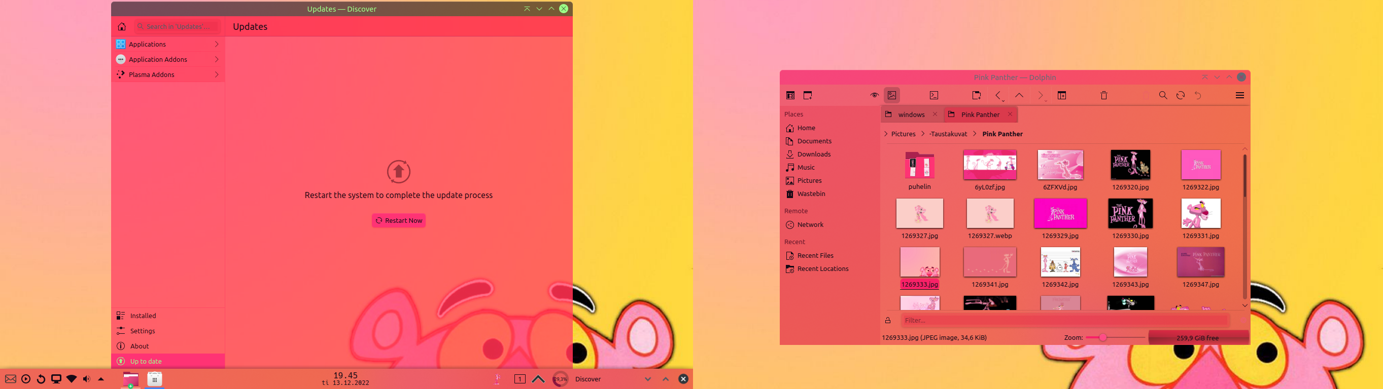 Pink Panther and Pink Panther Night Transparent - KDE Store