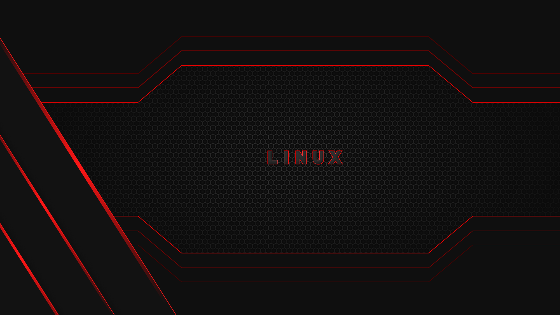 Red Linux hexagon - 8K /5K /4K /HD - KDE Store
