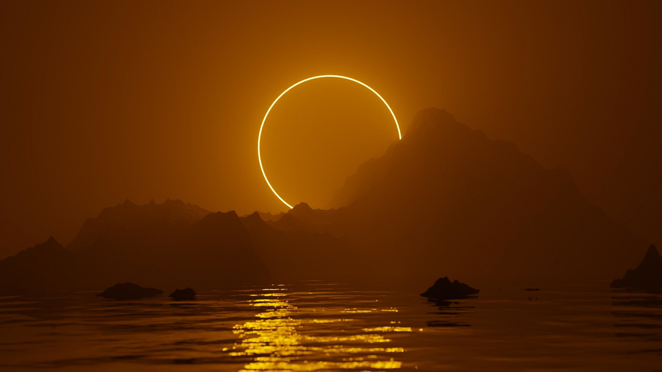 Real Solar Eclipse Wallpaper