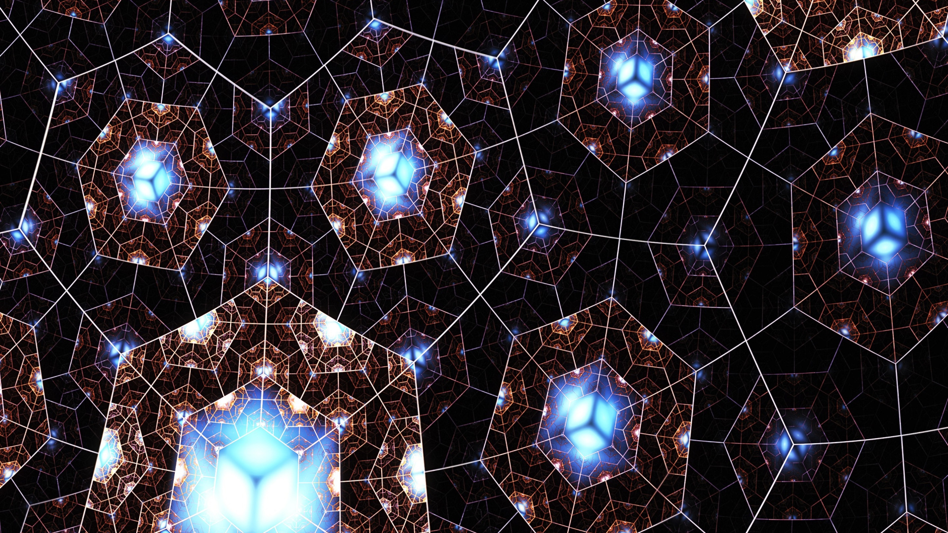 Blue and White String Lights Full HD - KDE Store