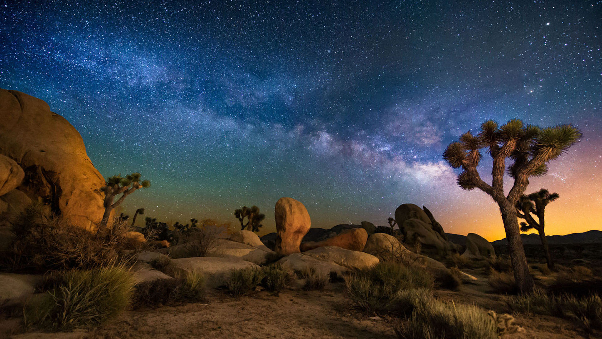 Desert Night Sky Wallpaper