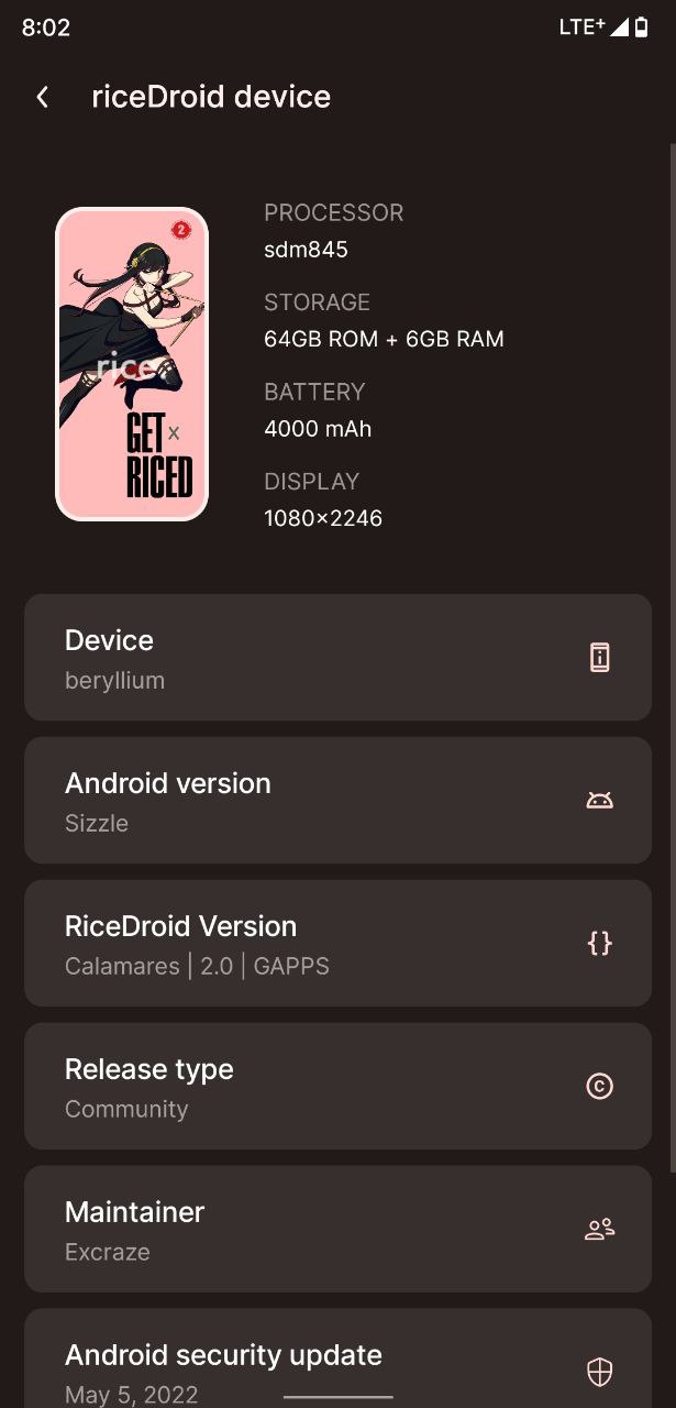 RiceDroid-Beryllium - KDE Store