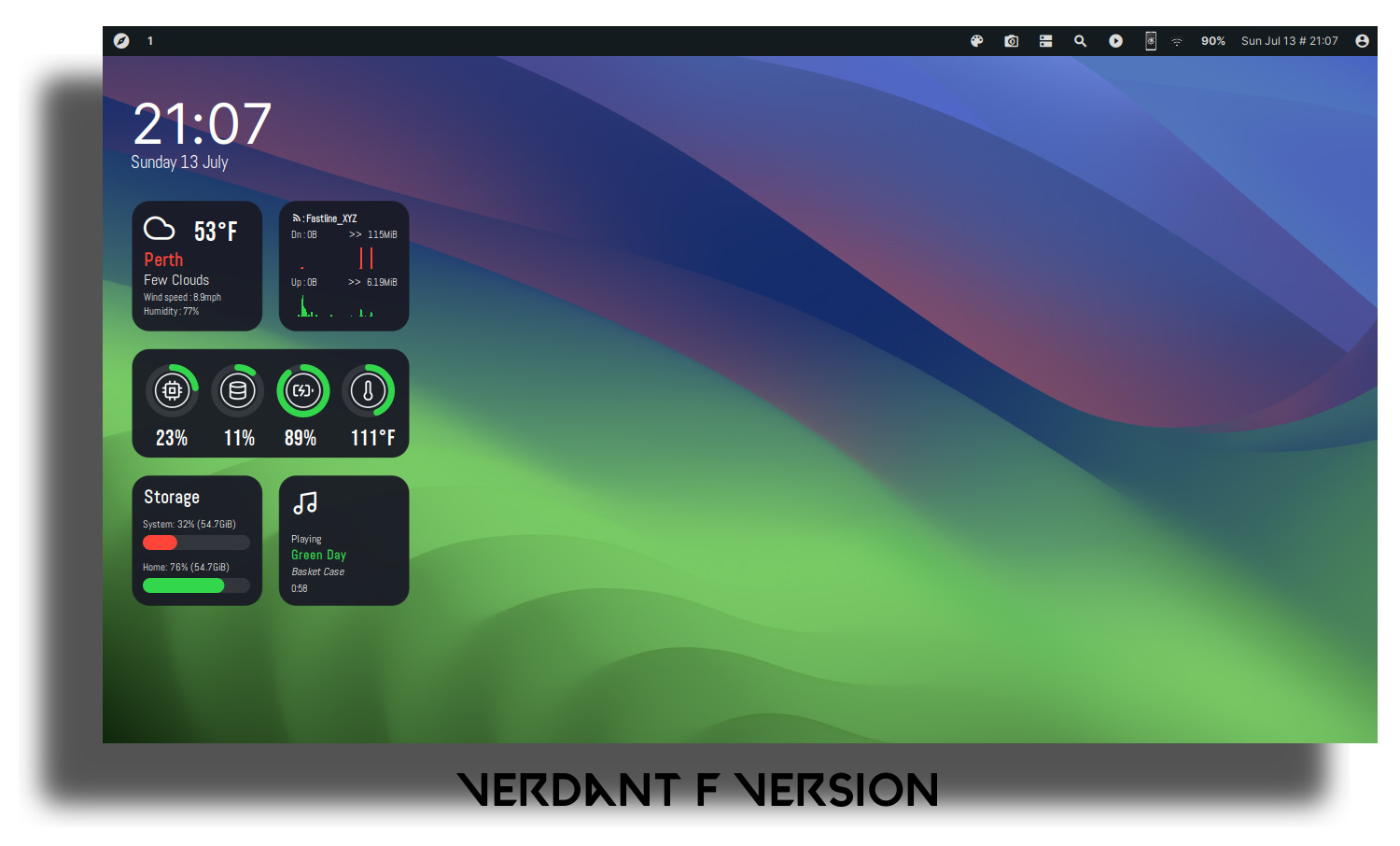 Mimosa Dark - Conky theme - KDE Store