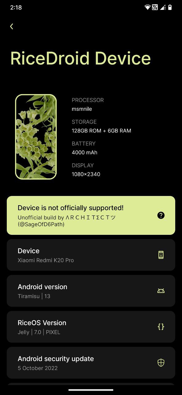 riceDroid-A13- Raphael - Unofficial - KDE Store