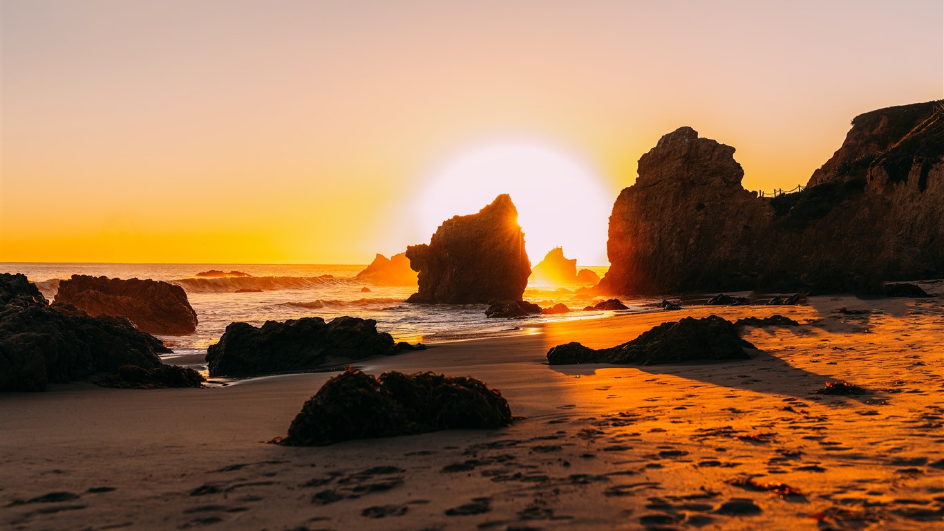 Beach Coast Sunset Malibu California USA 5K - KDE Store