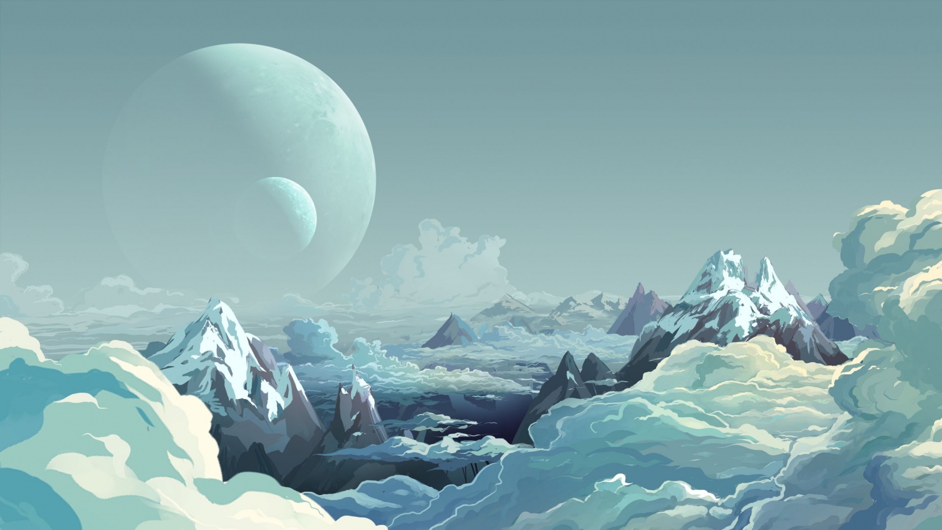 Planets Mountains 1920x1080