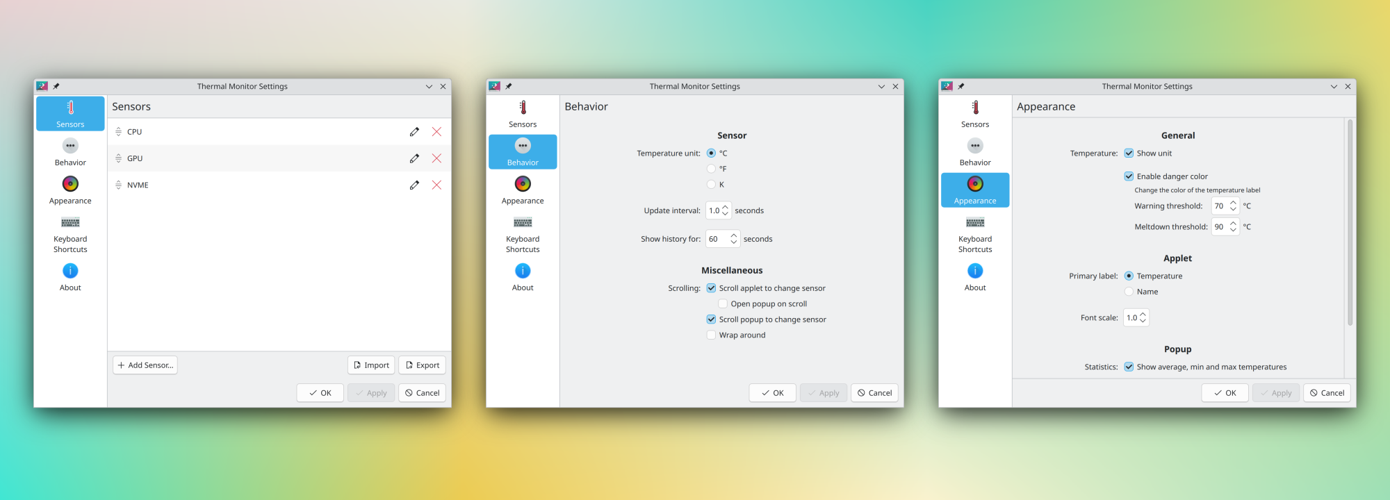 Thermal Monitor - KDE Store
