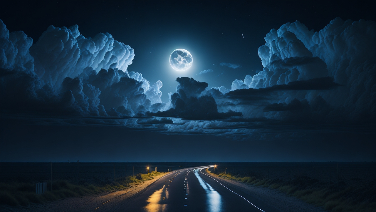 Night road wallpaper - KDE Store