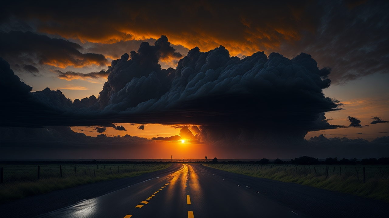 Dark Dramatic Sky Horizon - KDE Store