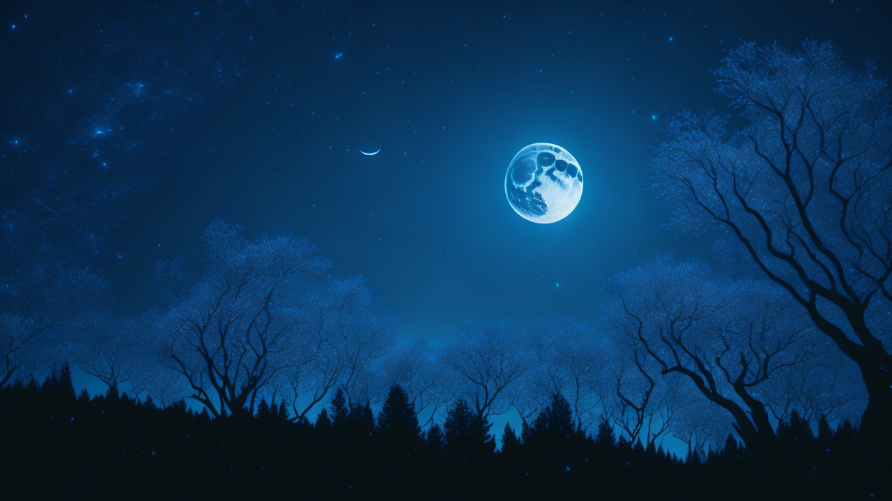 Blue night sky - KDE Store