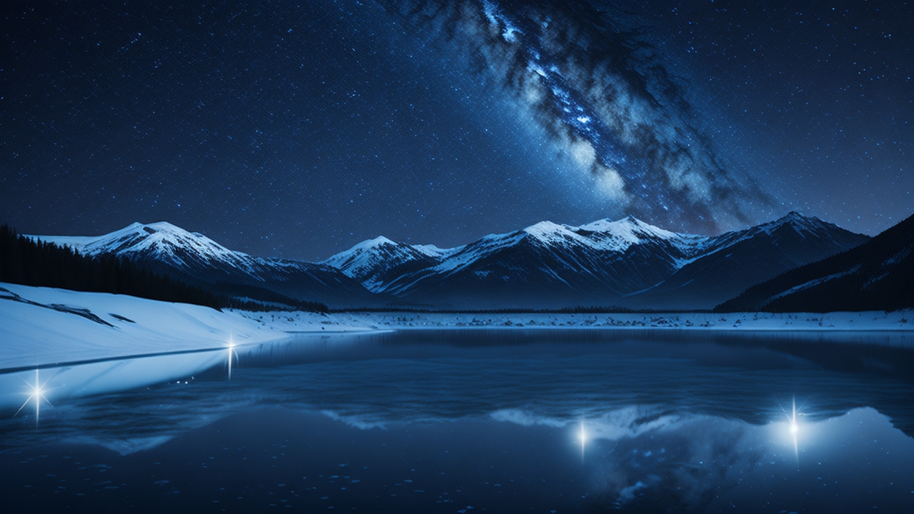 beauty ice lake stars - KDE Store