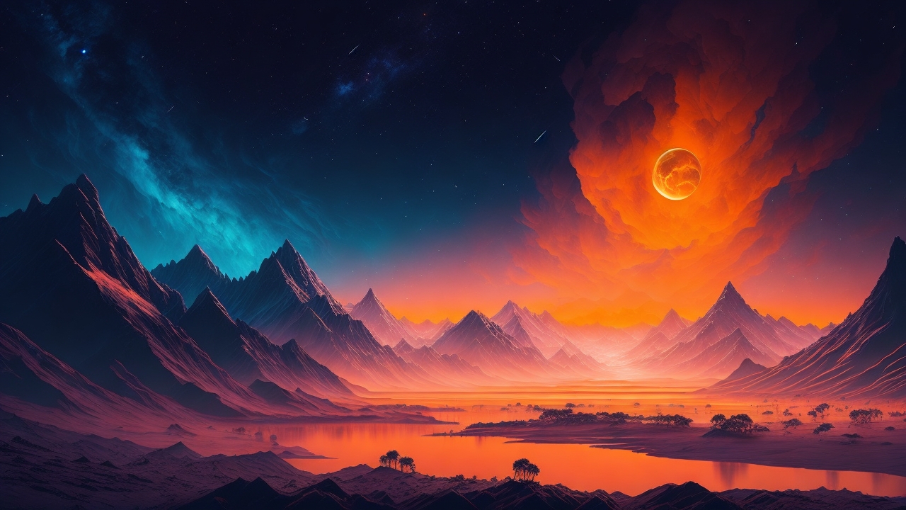 Digital art mountains - KDE Store