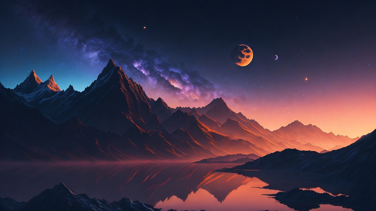 Colourful night sky - KDE Store