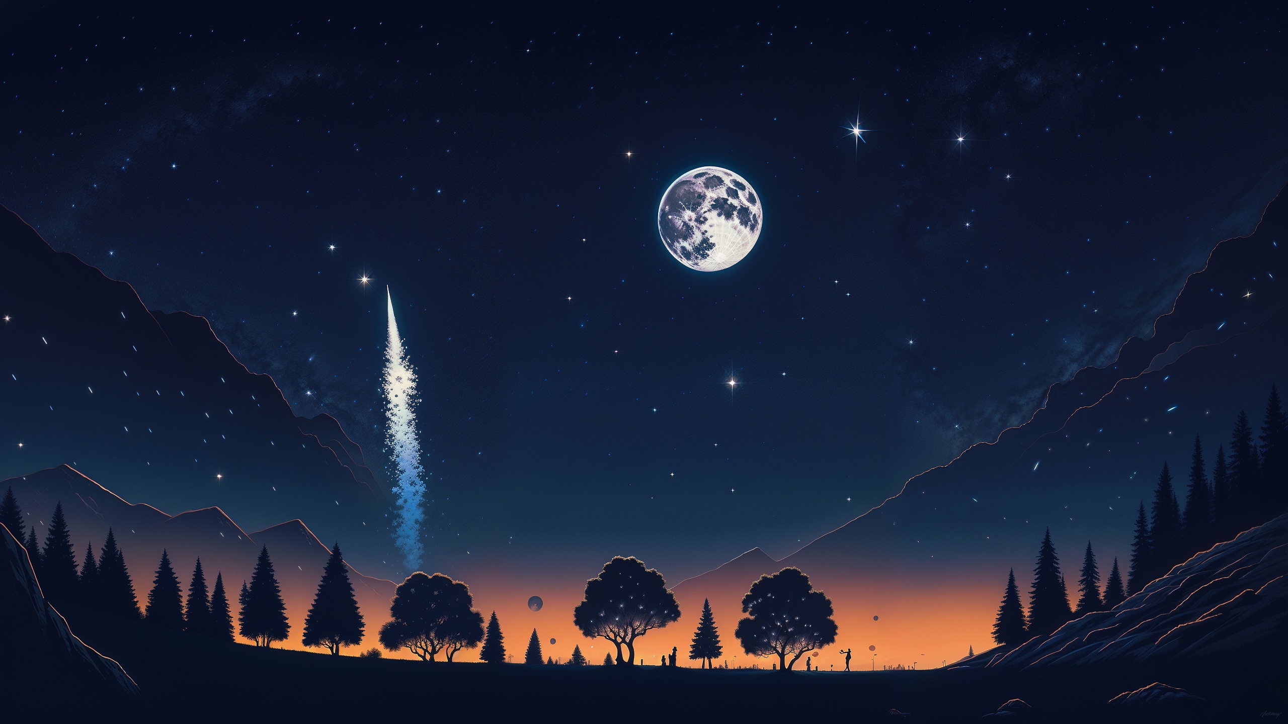 Moon night wallpaper - KDE Store
