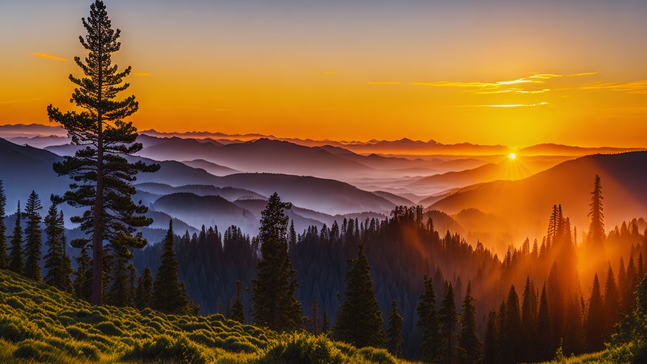 Sunset Mountains - KDE Store