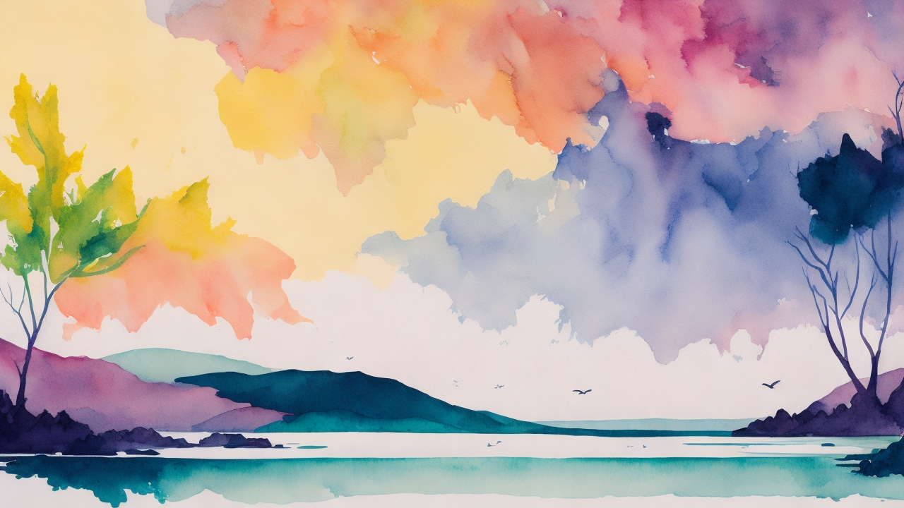 Abstract watercolor landscape - KDE Store