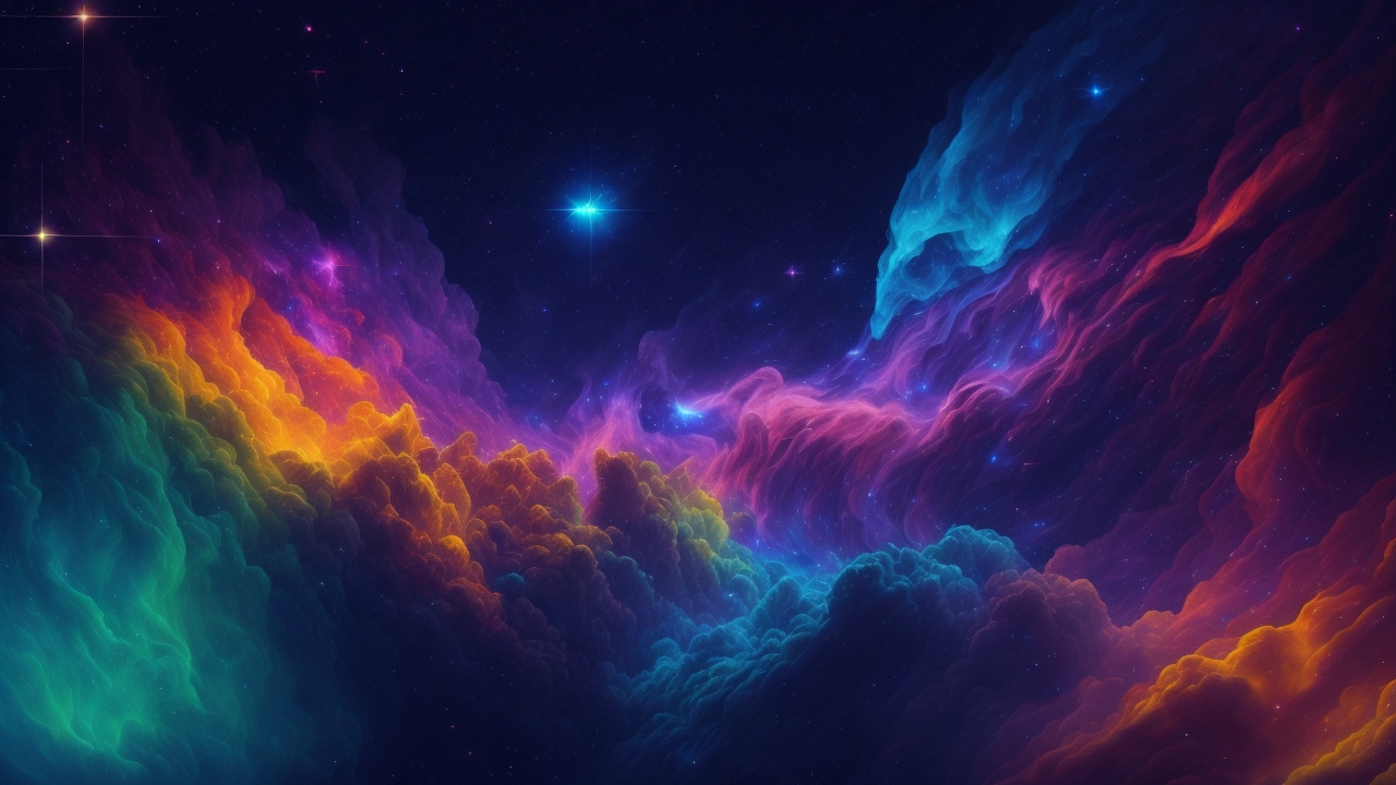 Rainbow colourful galaxy - KDE Store