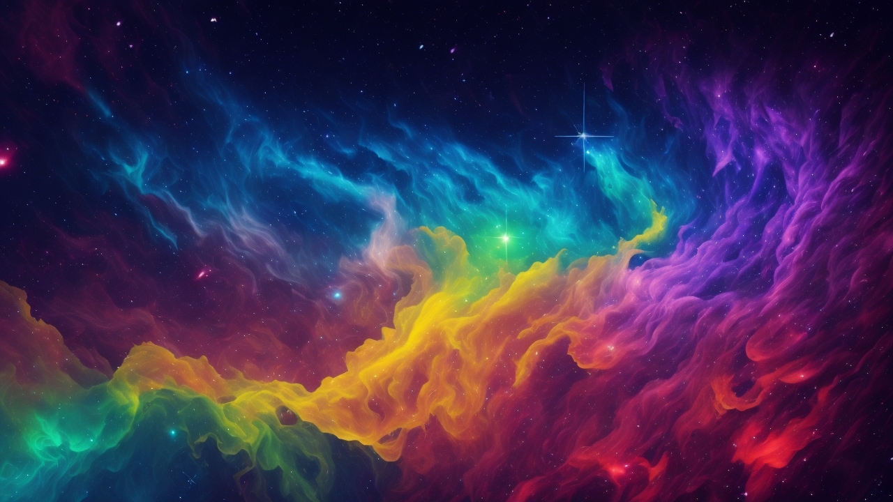 Rainbow colourful galaxy - KDE Store